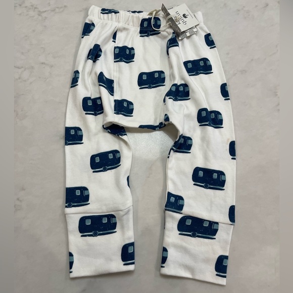 kate quinn | Bottoms | Nwt Kate Quinn Blue White Camper Panda Pants ...